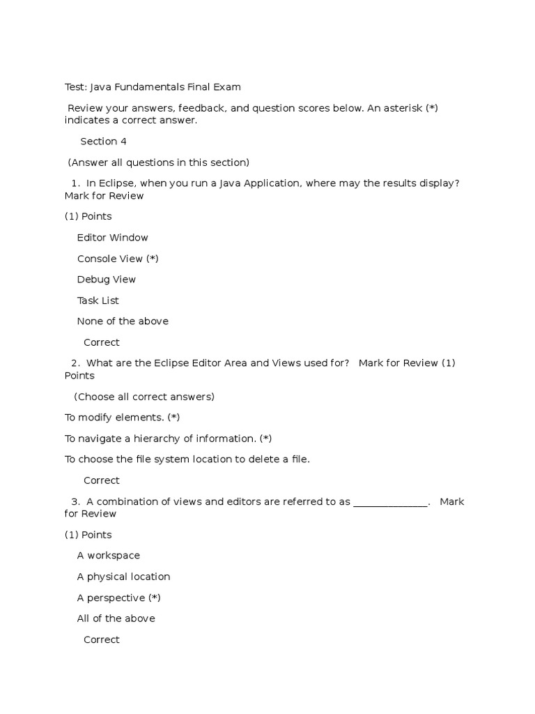 Java Fundamentals Final Exam | PDF | Inheritance (Object Oriented ...