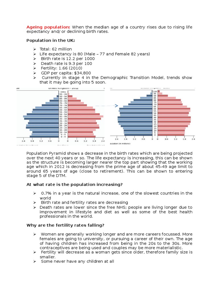 Ageing Population Geography Case Study | PDF | Population Ageing ...