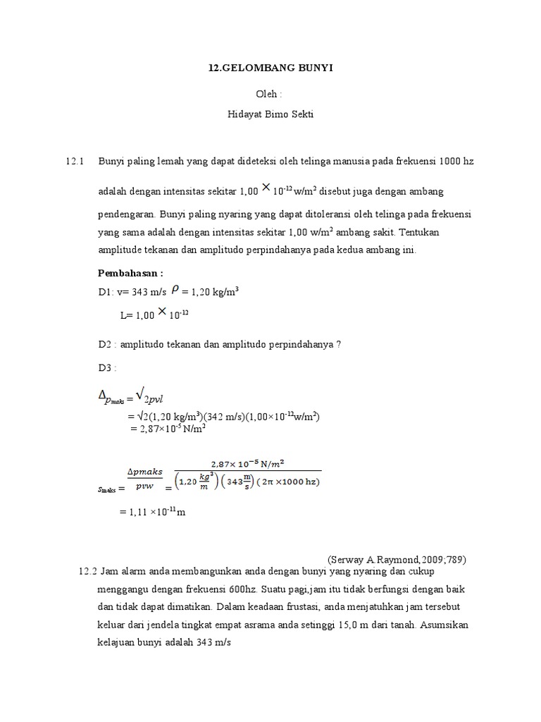 Gelombang Bunyi | PDF | Metode & Bahan Ajar