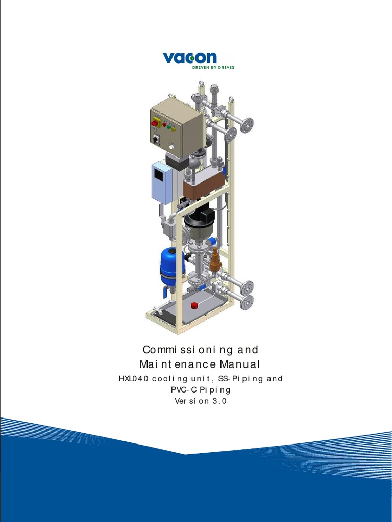 Vacon NXP HXL040 Cooling Unit Installation Manual | Valve | Heat Exchanger