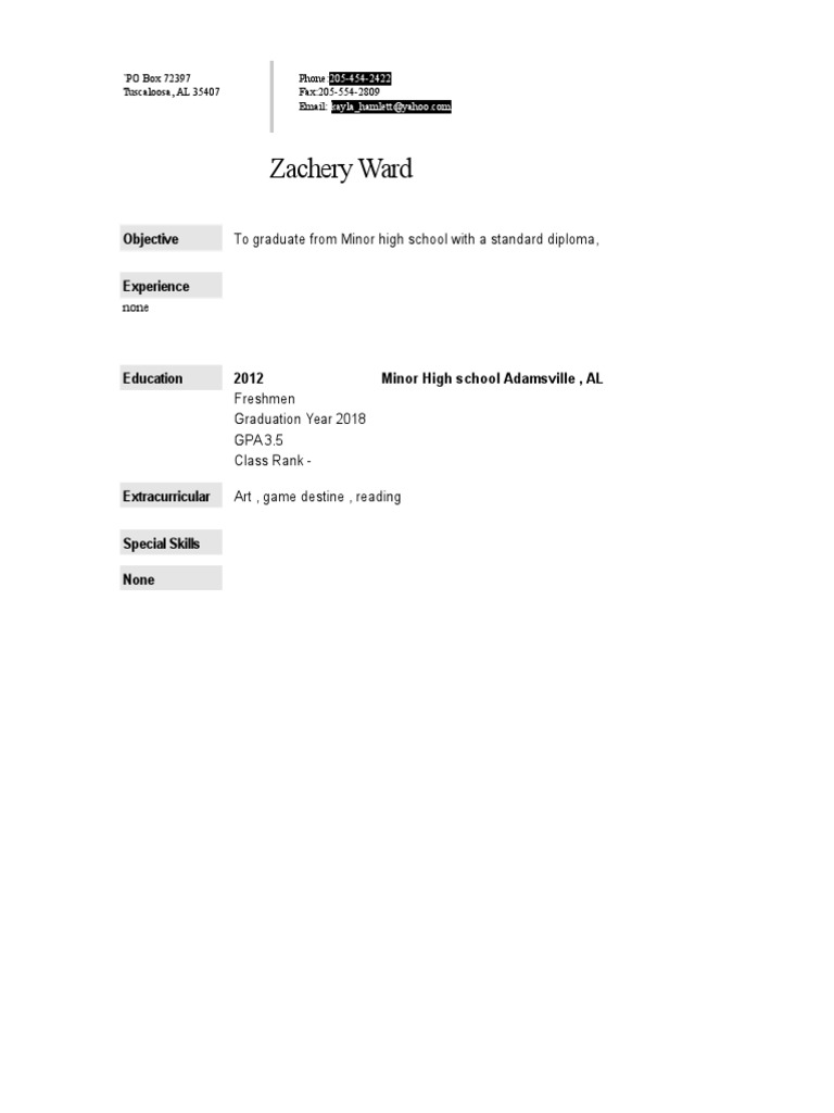Resume Zach | PDF