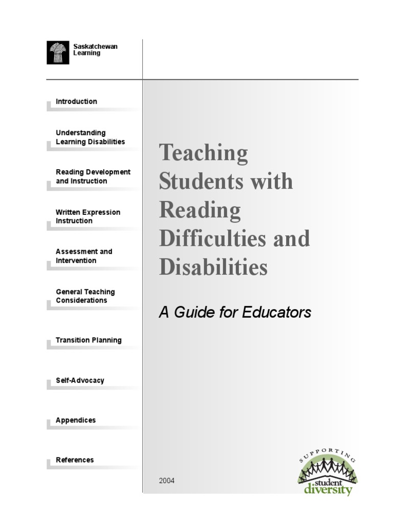 Reading Difficulties Disabilities | PDF | Learning Disability ...