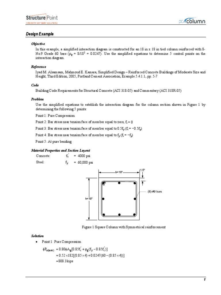 Design Example-Columns-ACI 318-05 PDF | PDF | Teaching Methods & Materials
