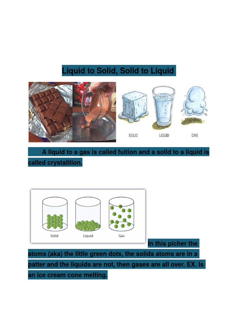 Phase Changes: Solid, Liquid, Gas Explained | PDF | Science & Mathematics