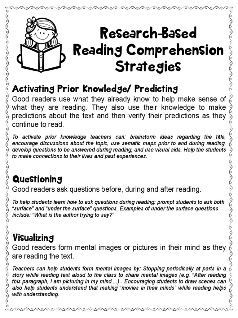Reading Comprehension Strategies | PDF | Reading Comprehension ...