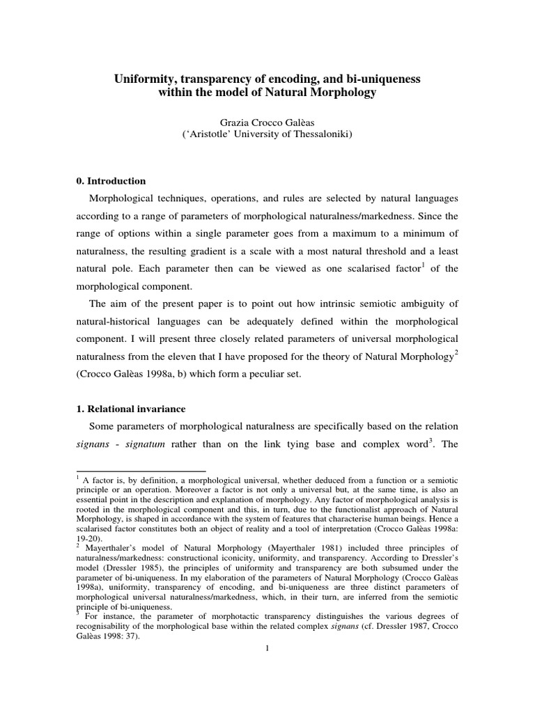 Natural Morphology 2 | PDF | Morphology (Linguistics) | Grammatical Number