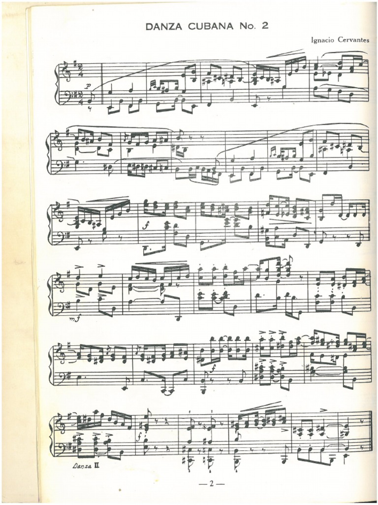 Los Tres Golpes - Contradanza Cubana (Para Piano) | PDF