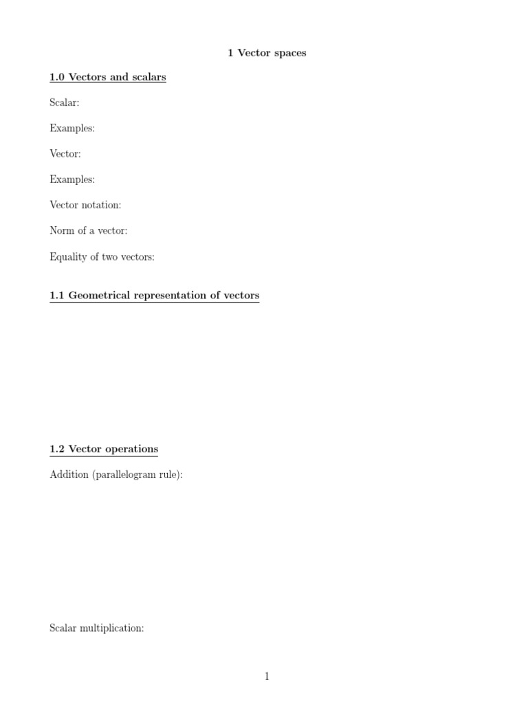 Vector Spaces Worksheet | PDF | Vector Space | Basis (Linear Algebra)