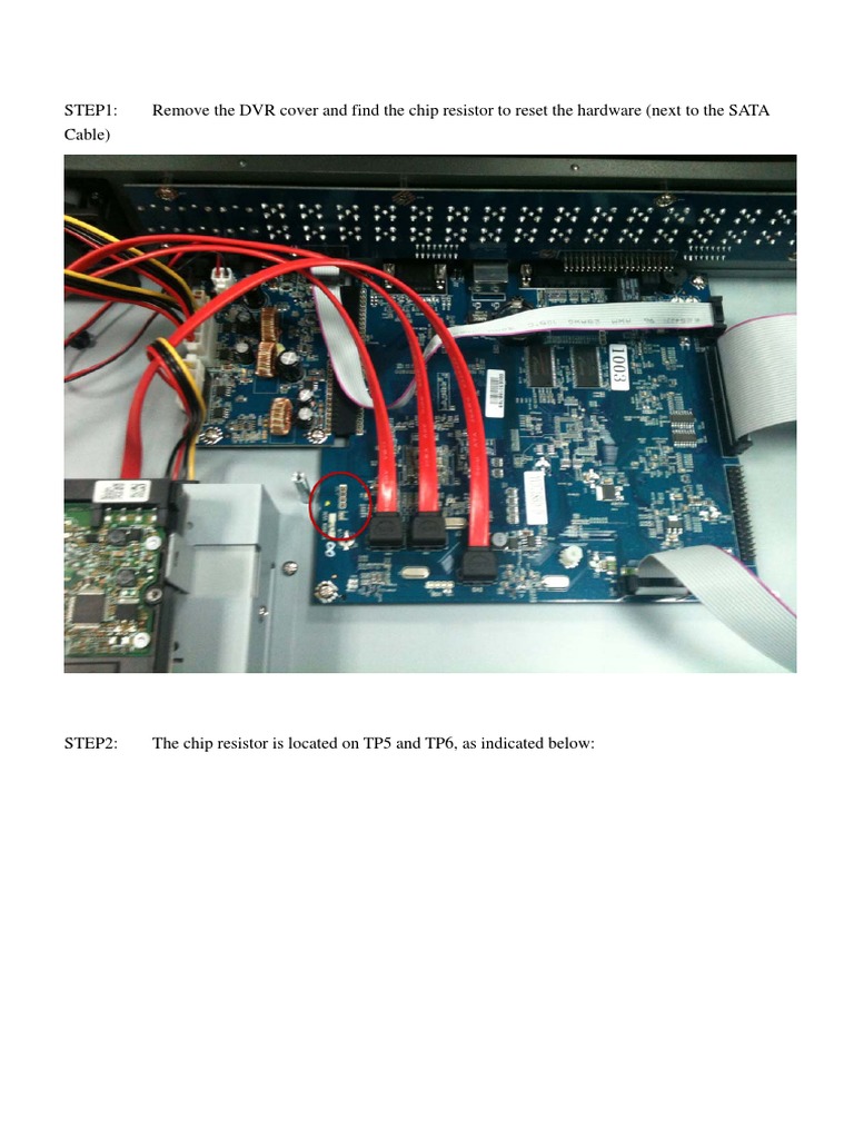 Resetting DVR Hardware Instructions | PDF