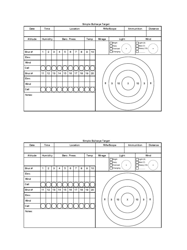 23 - Simple Bullseye Target PDF | PDF