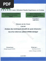 Audit Du Cycle Trésorerie CESAG | PDF | Audit | Contrôle interne