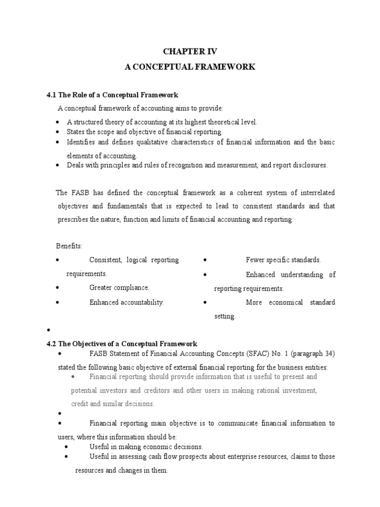 A Conceptual Framework For Financial Accounting and Reporting | PDF ...