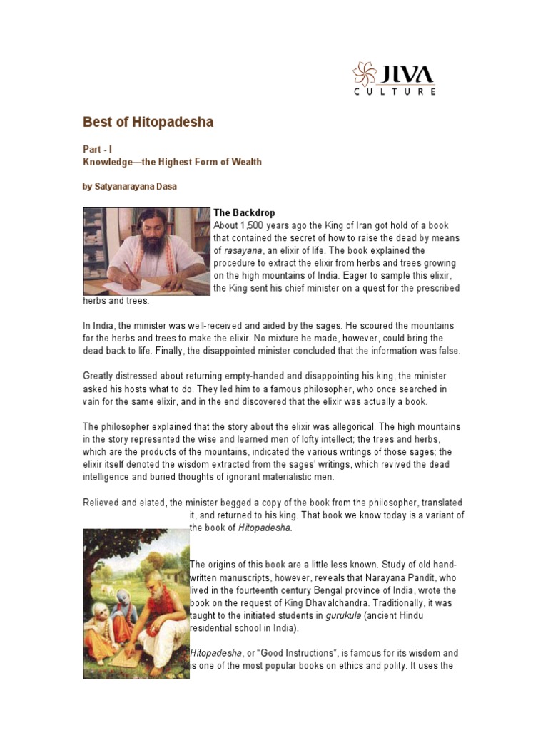 Best of Hitopadesha PDF | PDF | Kama | Indian Religions