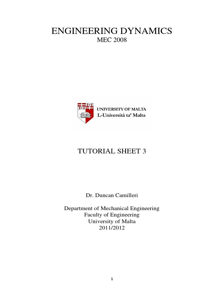 Tutorial 3 | PDF | Force | Acceleration
