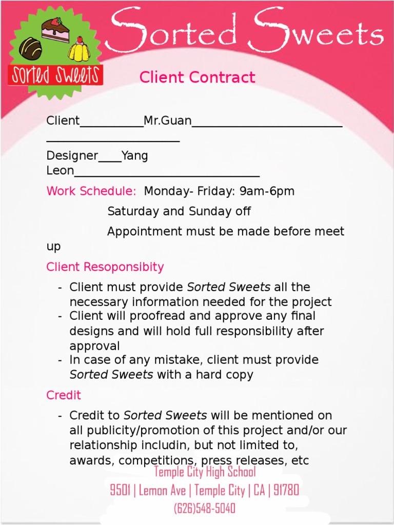 Sorted Sweets Contract | PDF
