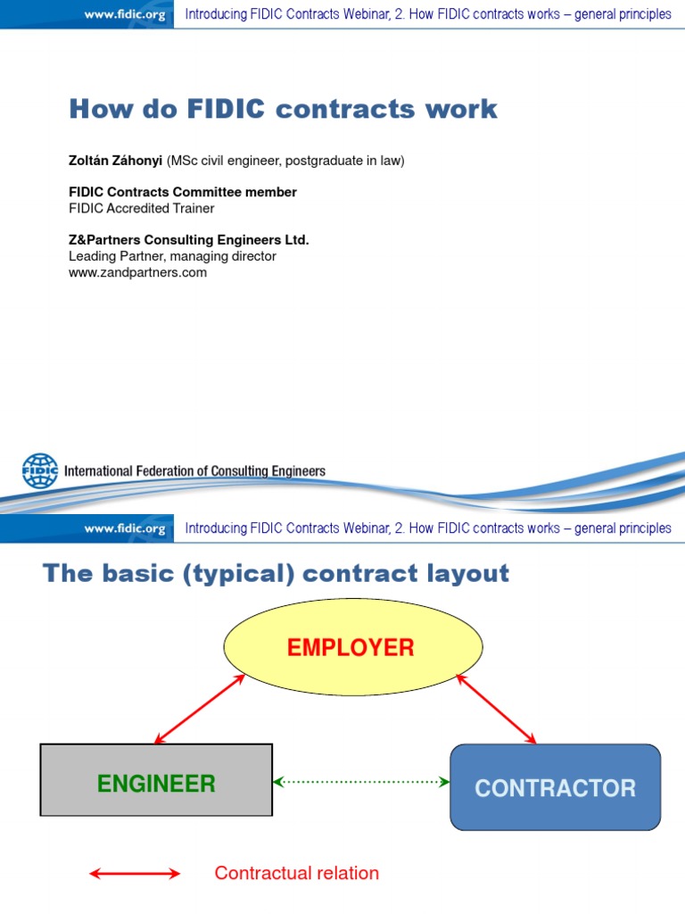 How do FIDIC contracts work | Specification (Technical Standard ...