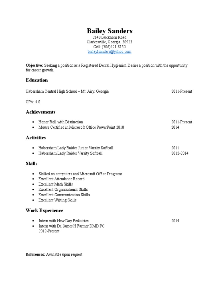 Bailey Sanders: Education | PDF | Career & Growth