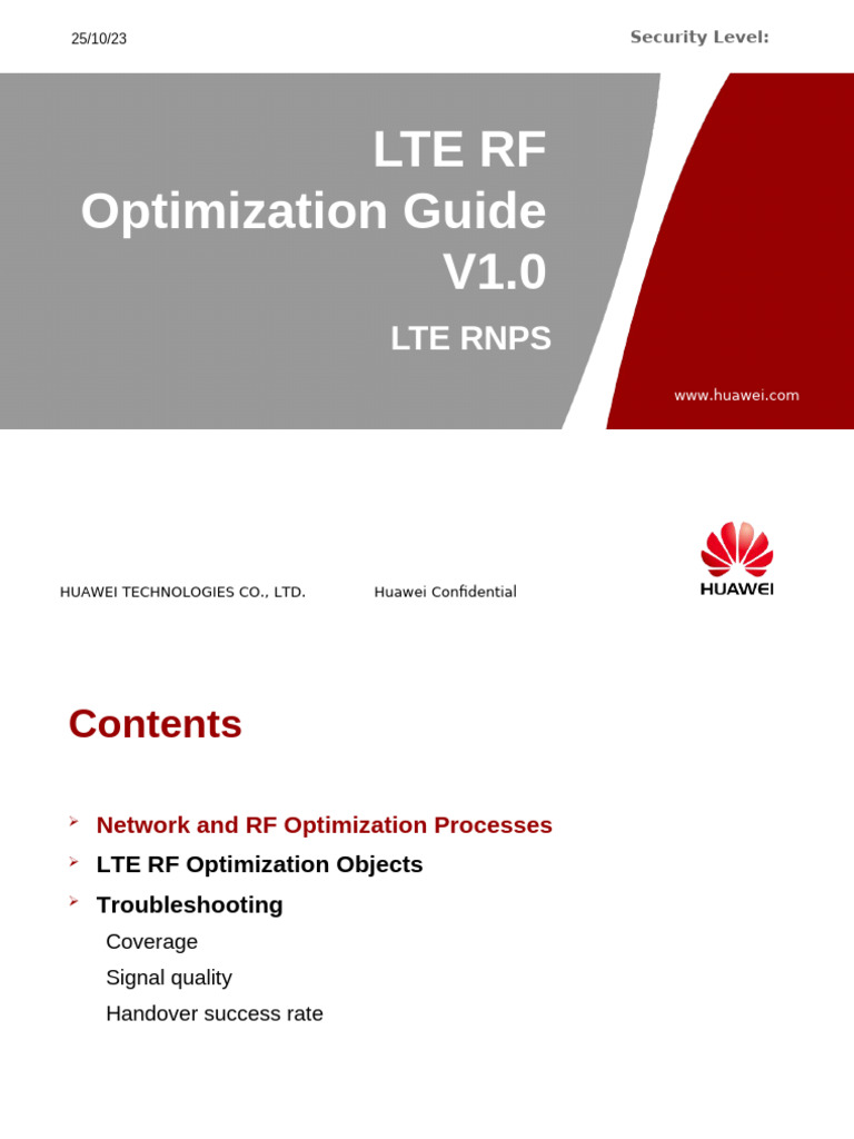 LTE Optimization | PDF | Cellular Network | Antenna (Radio)