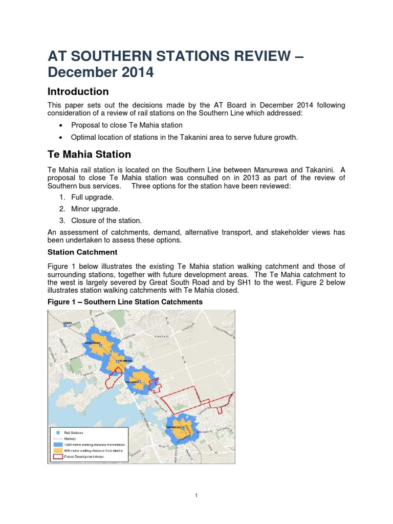 Southern Rail Stations Information For Release 18 February 2015 | PDF ...