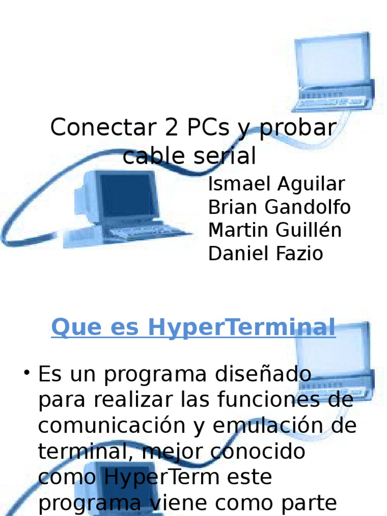 Conectar PCs con HyperTerminal | PDF | Terminal de computadora | Microsoft Windows