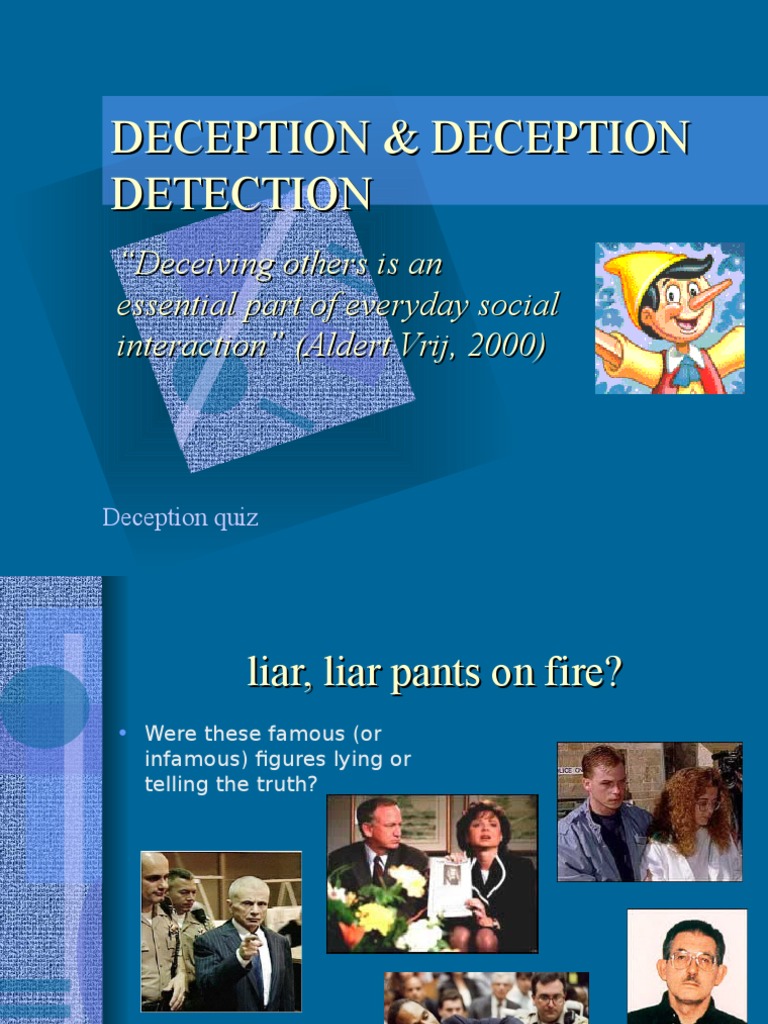 Lie Deception Pdf Deception Lie