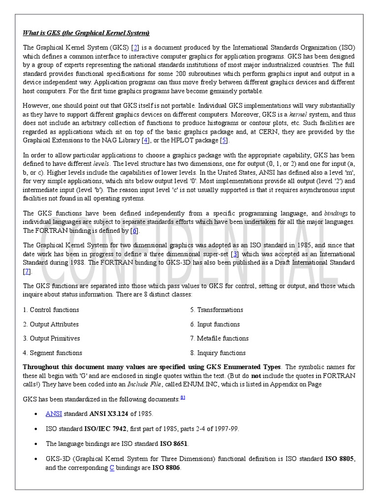 What Is GKS (The Graphical Kernel System) | PDF | C (Programming ...