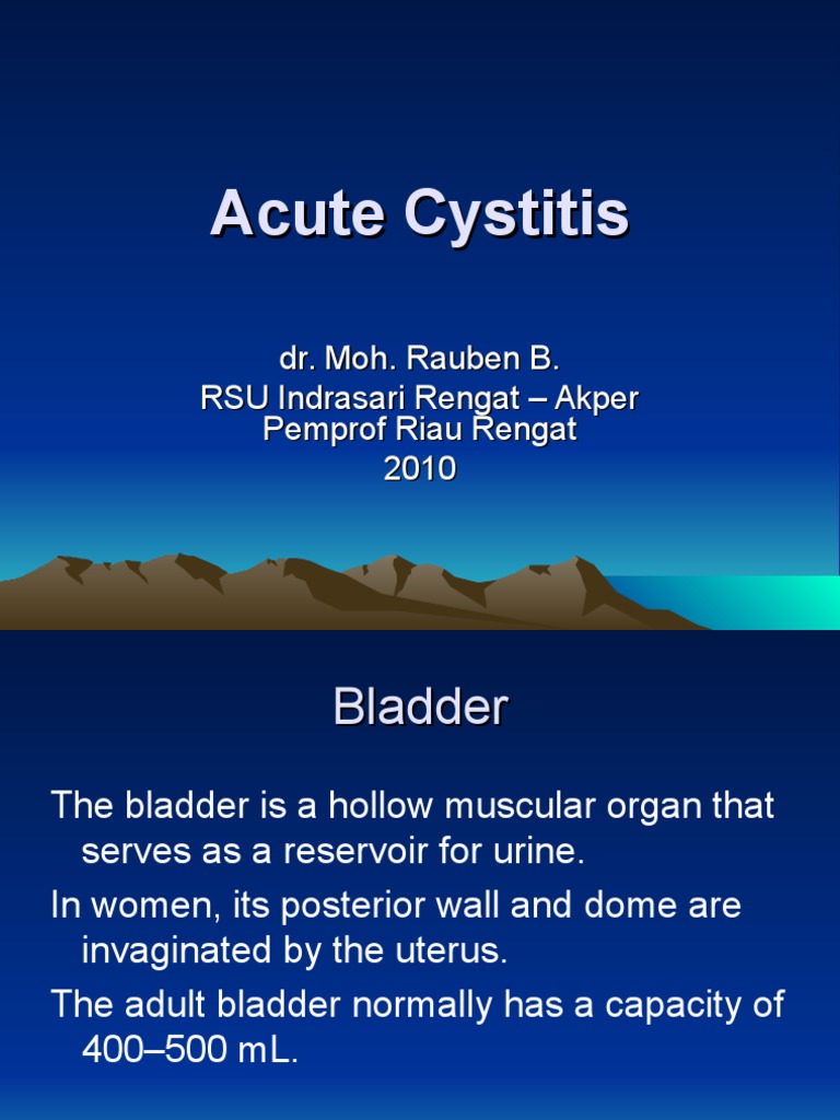 Acute Cystitis | Urinary Tract Infection | Medical Specialties | Free ...