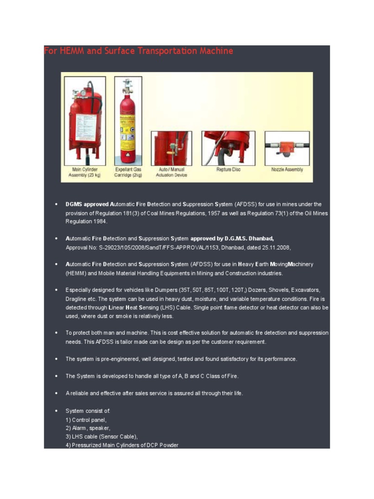 Automatic Fire Suppression Ssystem | PDF | Industries | Manufactured Goods