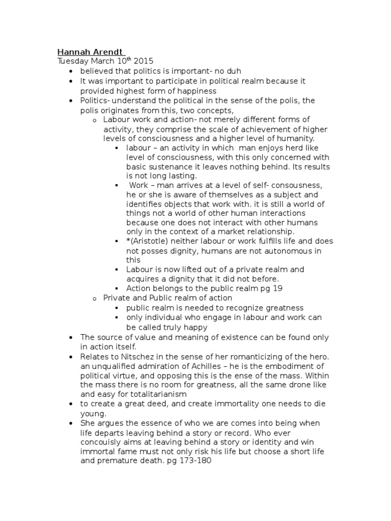 Hannah Arendt | PDF | Hannah Arendt | Philosophy