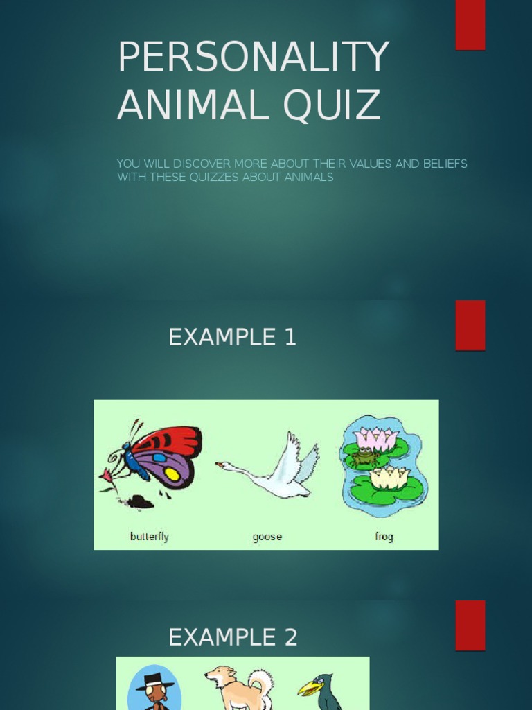Personality Animal Quiz | PDF | Animals And Humans | Organisms