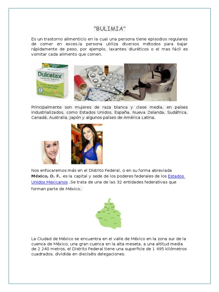 Comprension Lectora Descripcion Topografica de La Bulimia | PDF ...