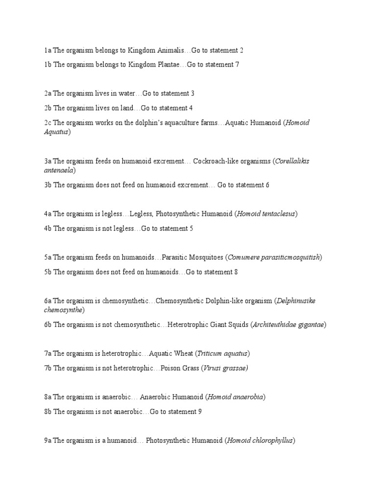Organism Classification Flowchart | PDF | Wellness