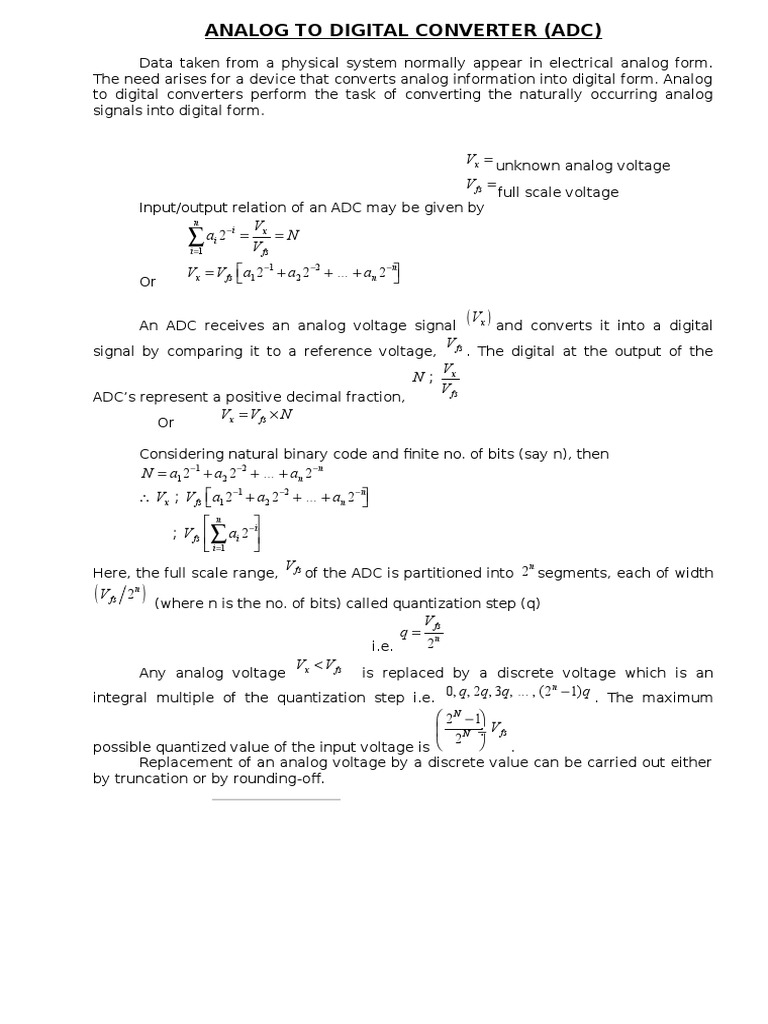 An In-Depth Look at Analog to Digital Conversion: Explaining the ...