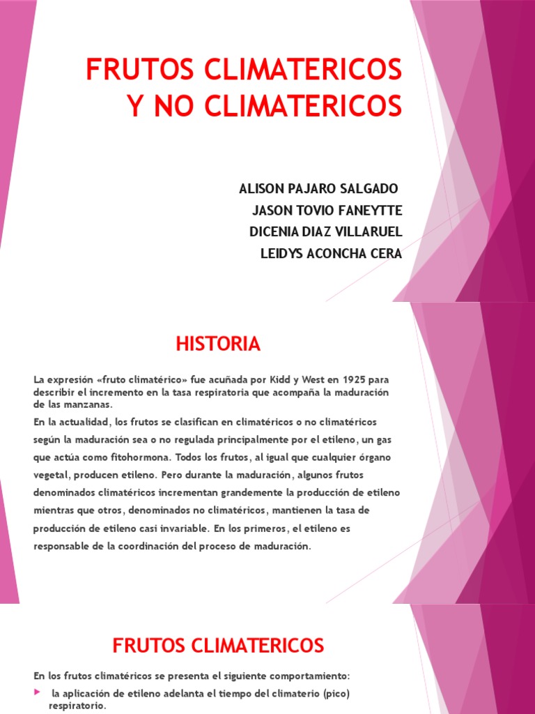 Frutos Climatéricos y No Climatéricos | PDF | Fruta | Plantas comestibles