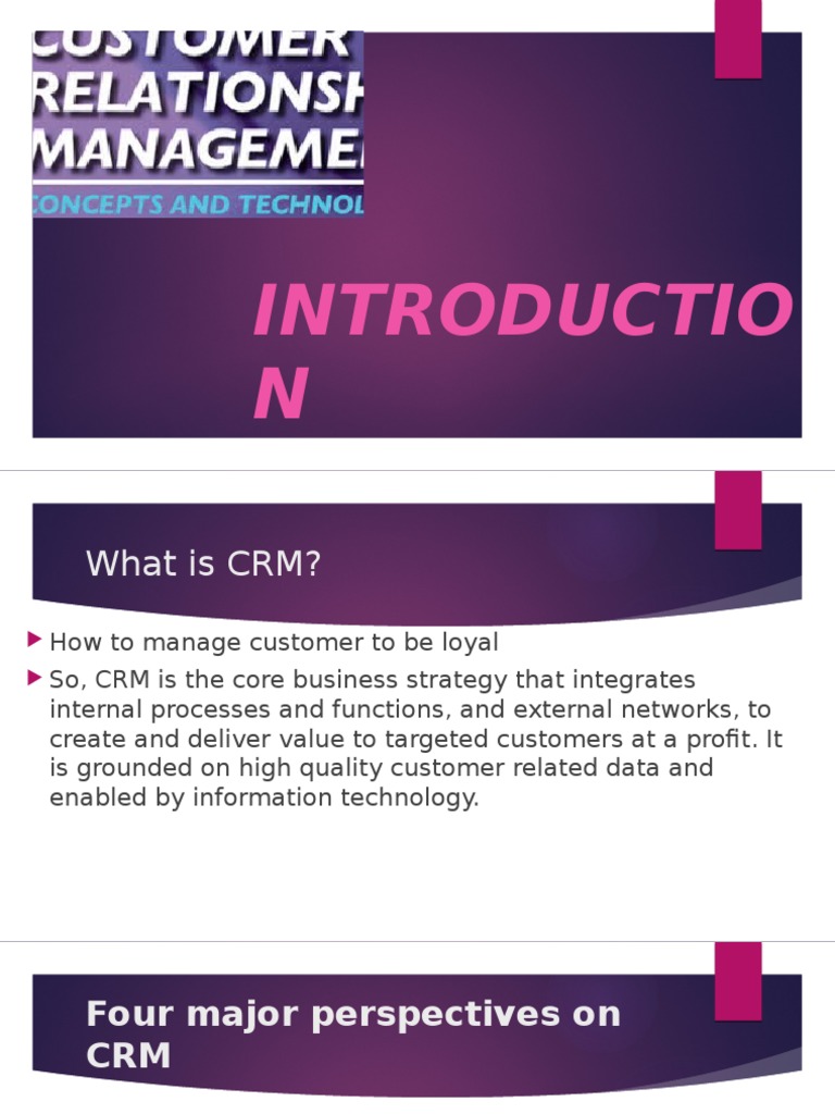 CRM Introduction | PDF | Career & Growth | Business