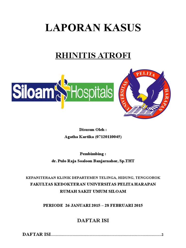 Laporan Kasus Rhinitis Atrofi | PDF