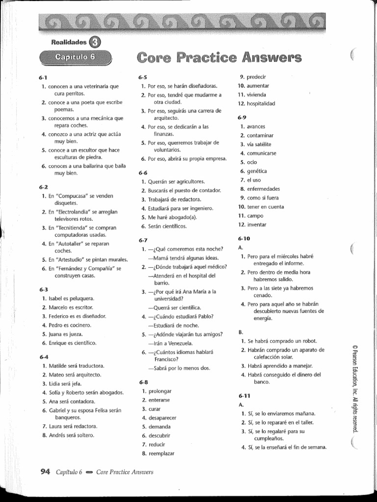 CH 6 Answer Key | PDF
