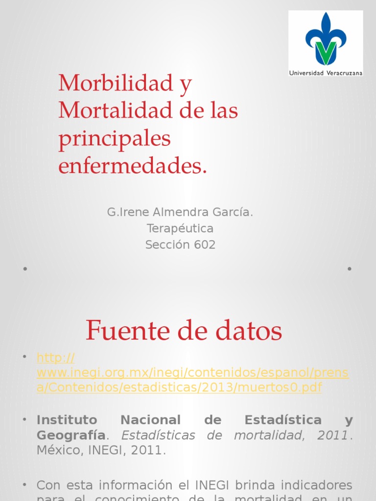 Morbilidad y Mortalidad de Las Principales Enfermedades | PDF | Tasa de ...