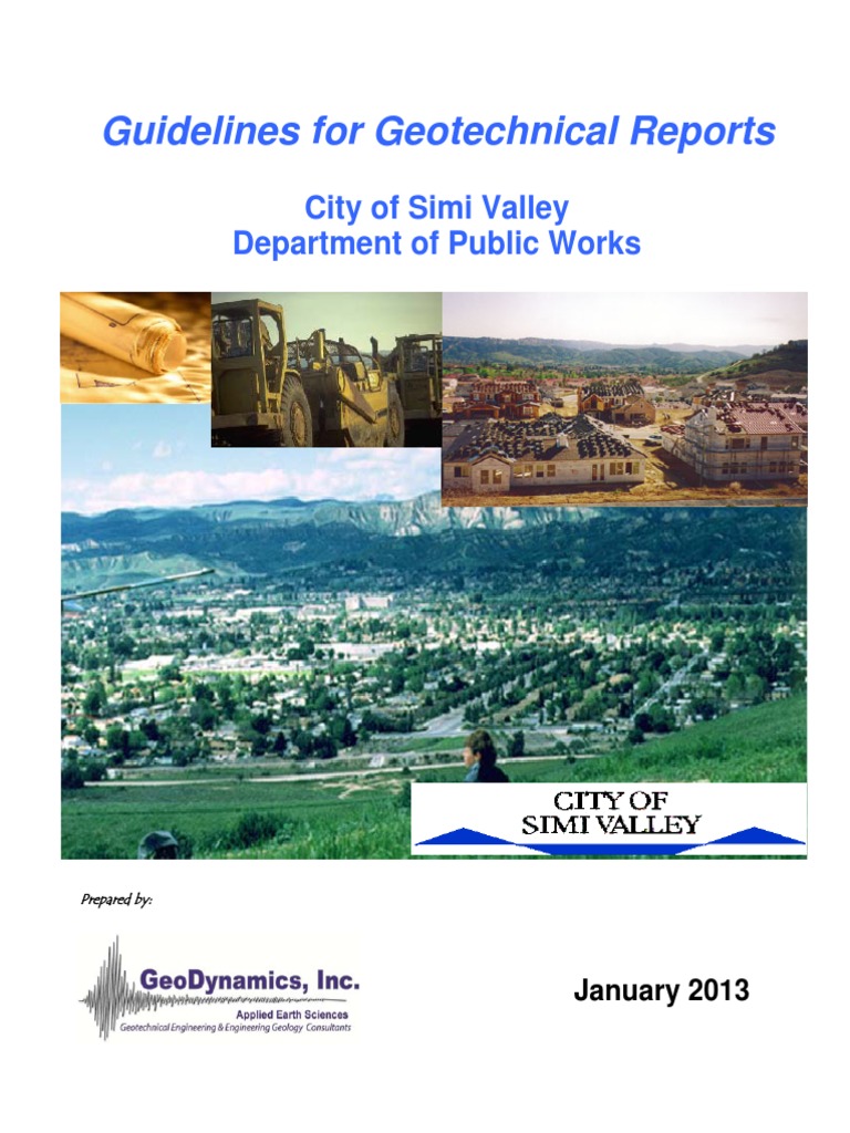 Guidelines For Geotechnical Reports | Download Free PDF | Geotechnical ...