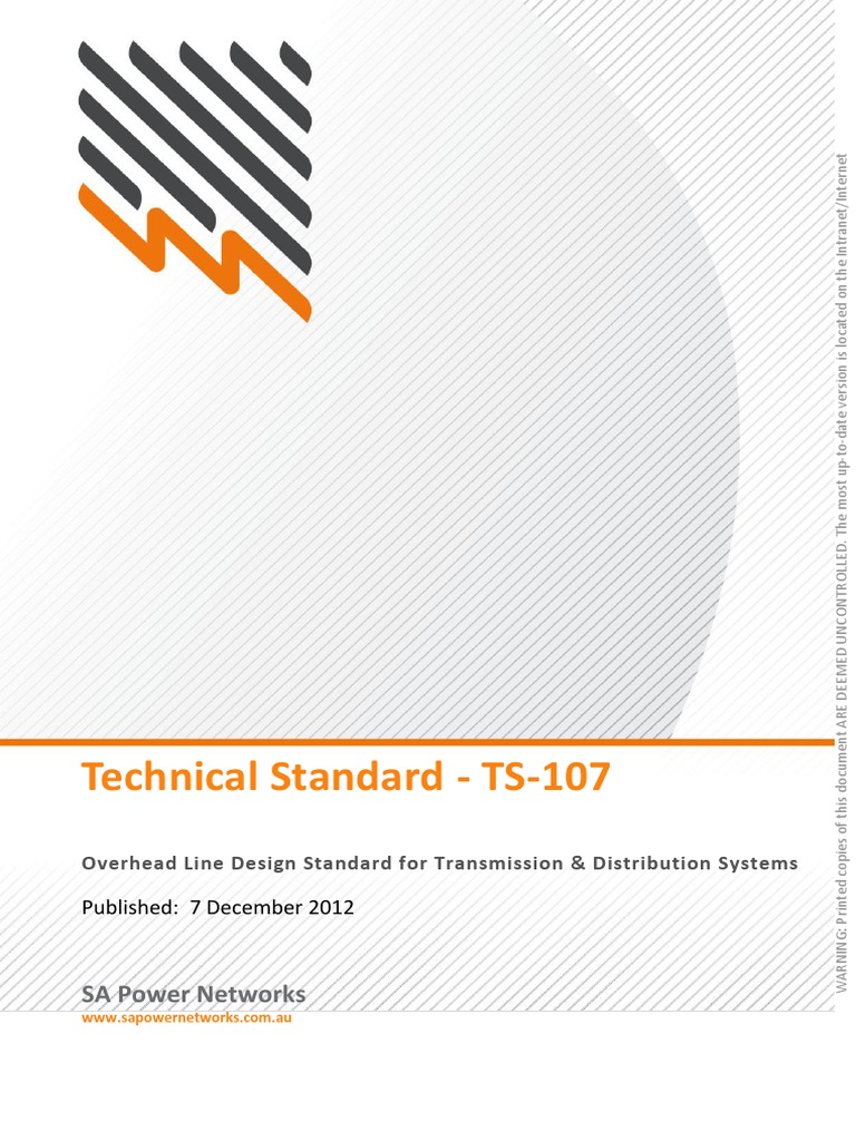 Ts107 Ohead Line Design Standard Transmission Distribution System | PDF