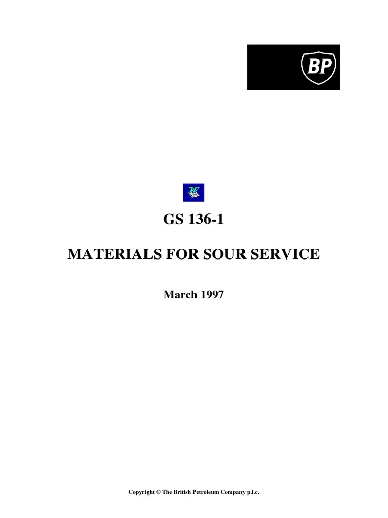 BP - GS136-1 - Materials For Sour Service PDF | PDF | Heat Treating | Steel