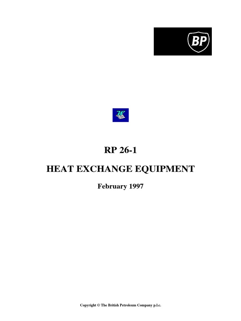 BP RP26-1HeatExchangeEquipment PDF | PDF | Heat Exchanger | Pipe (Fluid ...