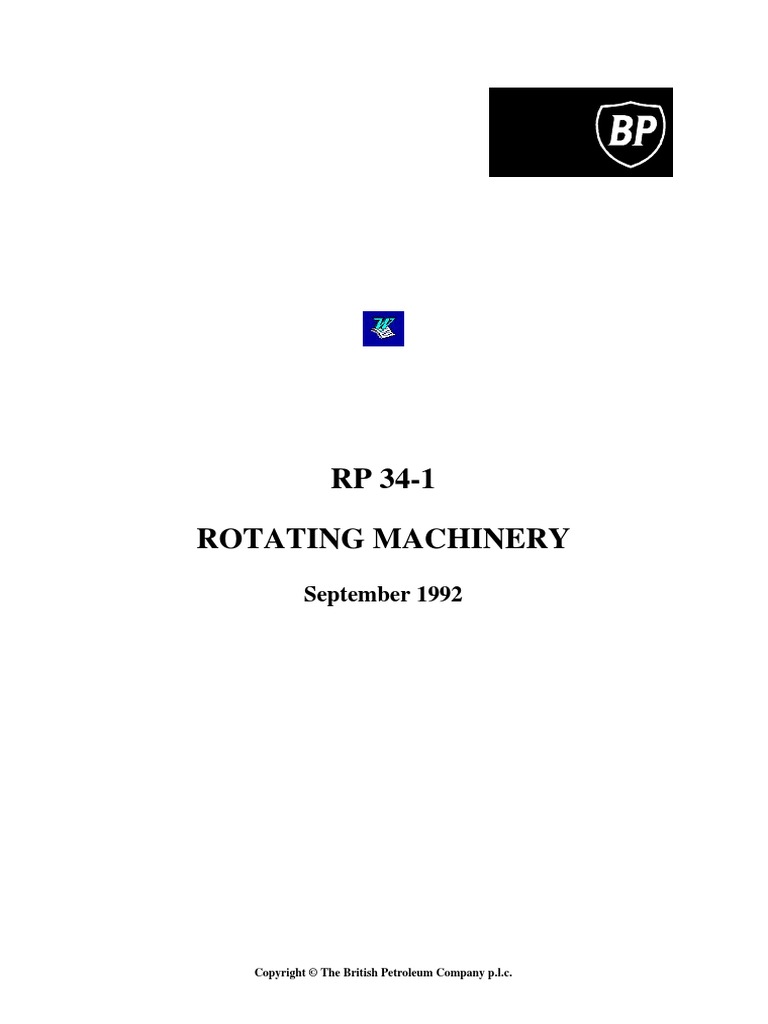 BP RP34-1RotatingMachinery PDF | PDF | Gas Compressor | Pump