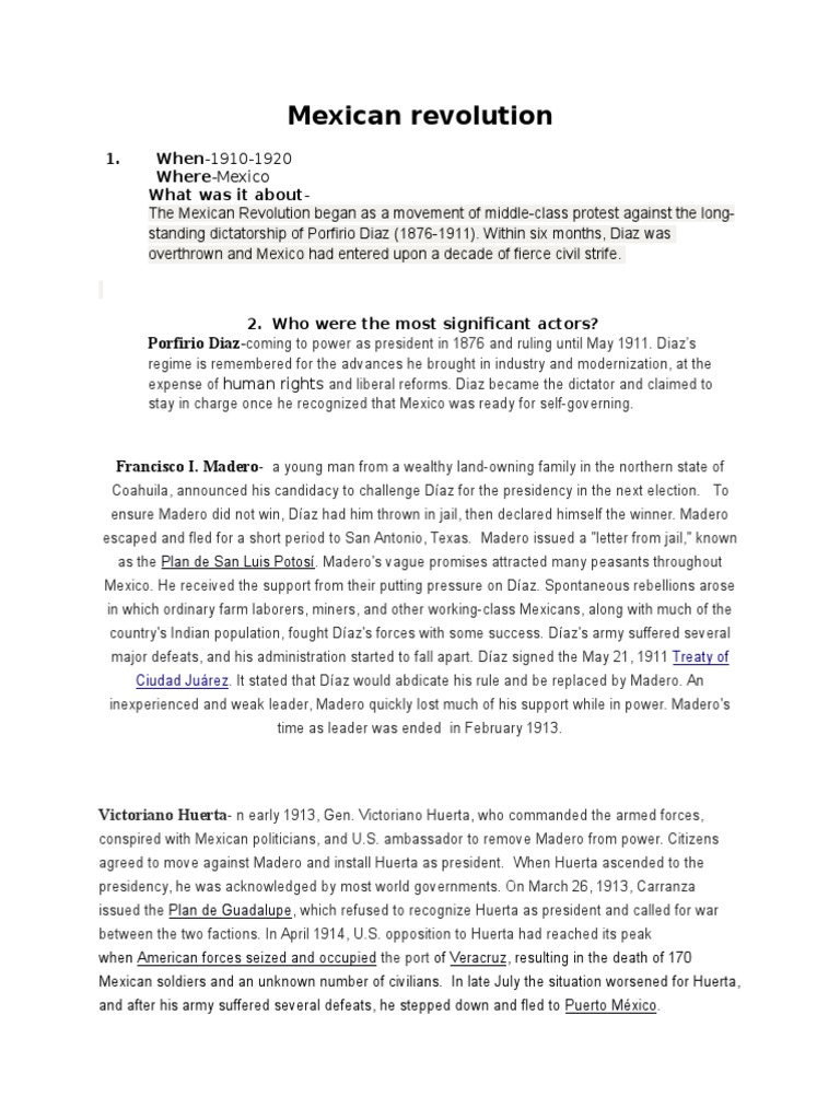 Mexican Revolution | PDF | Mexican Revolution | Military Of Mexico