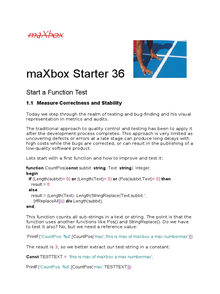 Testing Functions in maXbox 36 | PDF | Software Bug | Subroutine