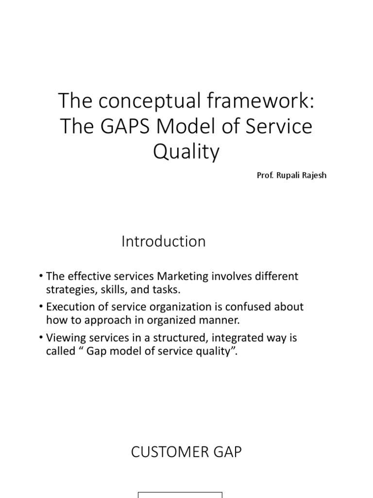 Gap Model of Service Quality PDF | PDF | Sales | Perception