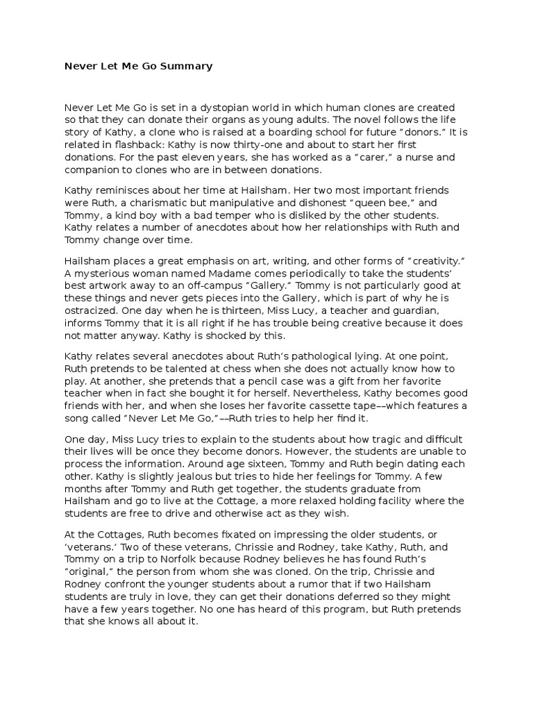 Never Let Me Go Revision Booklet | PDF