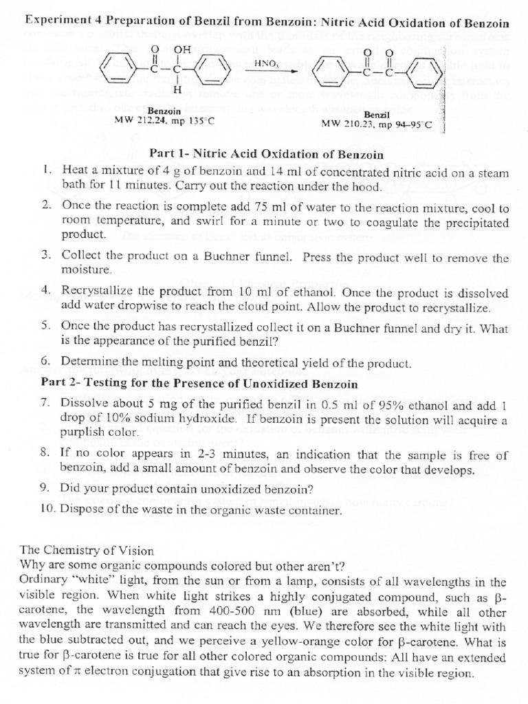 Benzoin To Benzil Nitric Acid Mechanism