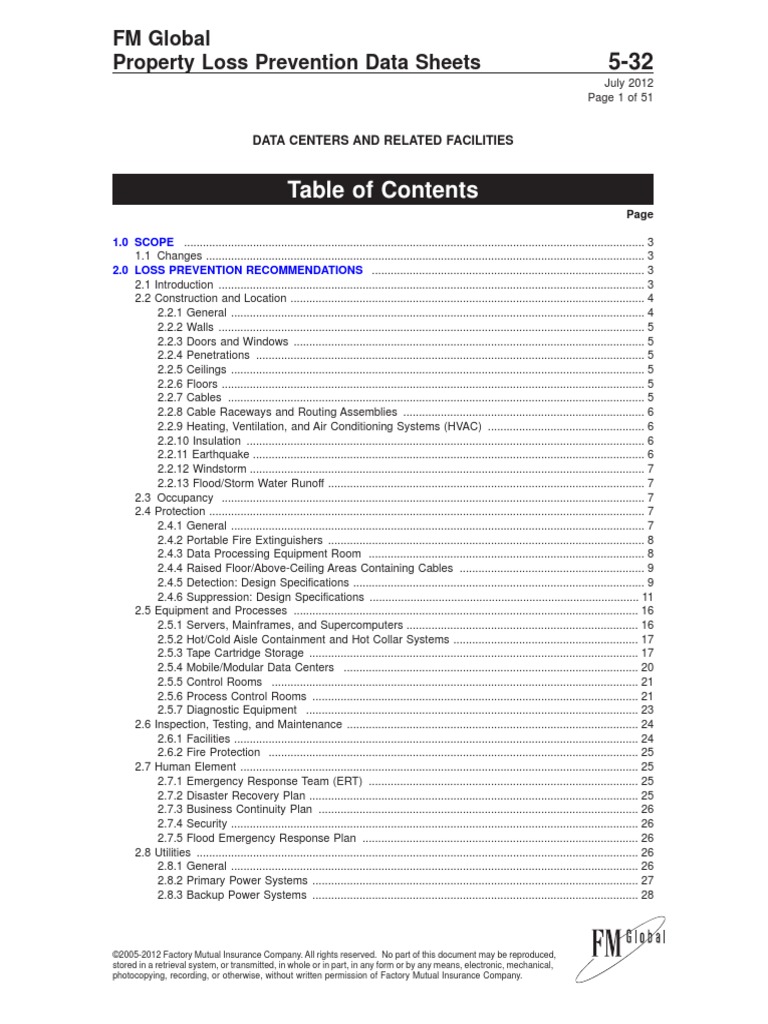 Fmds0532 Data Centers | PDF | Fire Sprinkler System | Data Center