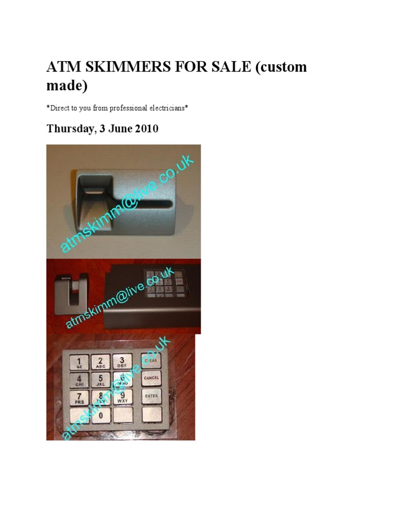 ATM Skimmers for Carders | PDF | Computers